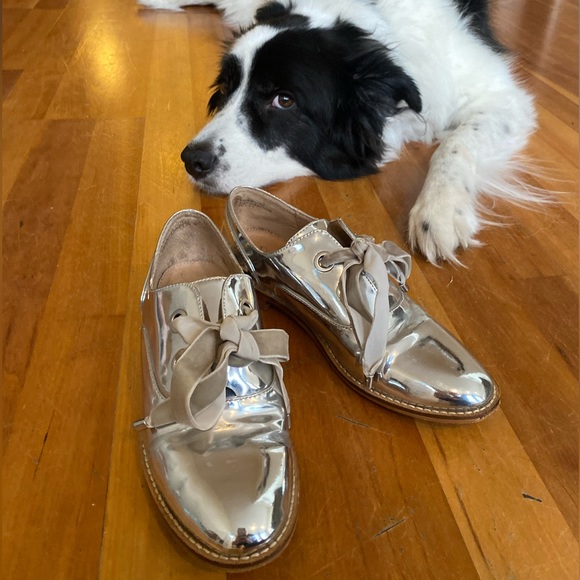 Shellys London | Shoes | 22 Shellys London Mirror Silver Oxfords | Poshmark